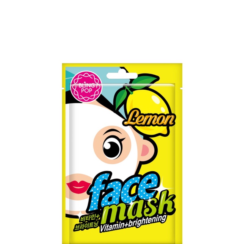 Jual Bling Pop Sheet Mask Lemon 20 mL | Shopee Indonesia