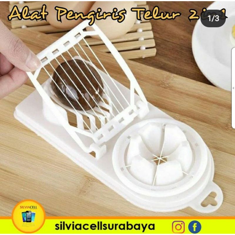 Jual Alat Pemotong / Pengiris Telur Rebus 2 In 1 Multifungsi | Shopee ...
