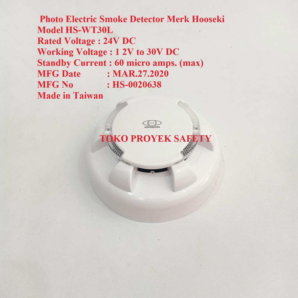 Jual Fire Alarm Smoke Detector Photoelectric Hooseki HS-WT30L detektor ...