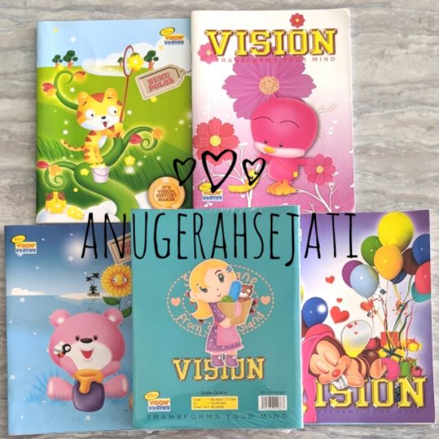 Jual buku tulis sekolah anak vision 38 lembar ORIGINAL | Shopee Indonesia
