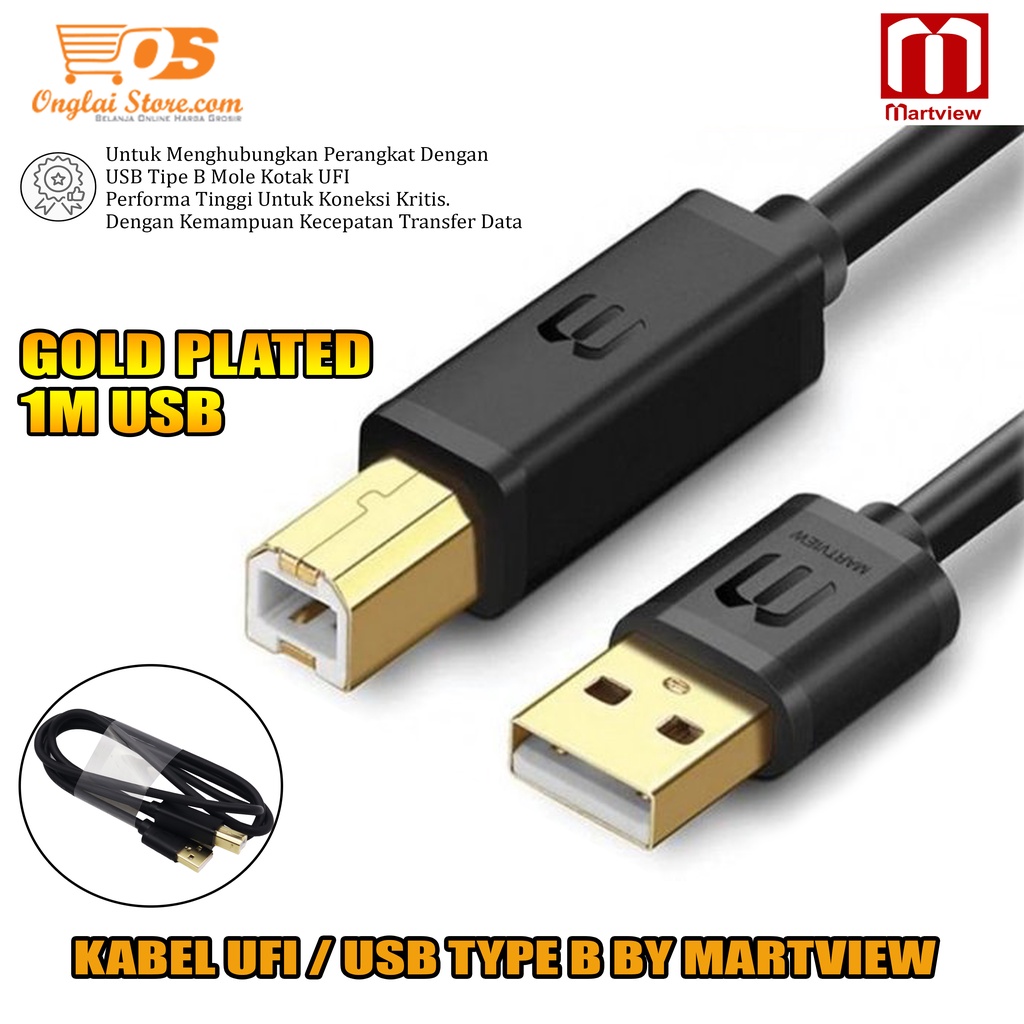Jual Kabel UFI / USB Type B USB AB USB A To B 1Meter High Quality ...