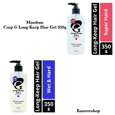 Jual Mandom Corp G Long-Keep Hair Gel 350g (Super Hard, Wet & Hard ...