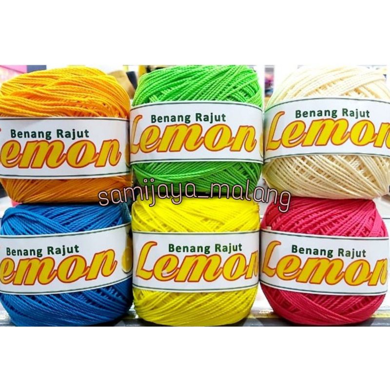 Jual Benang Rajut Polyester /knitting yarn Lemon (per Roll) | Shopee ...