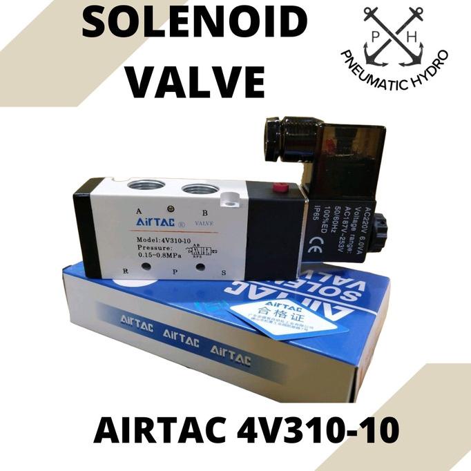 Jual selenoid valve 5/2 way single Airtac 4V310-10 | Shopee Indonesia