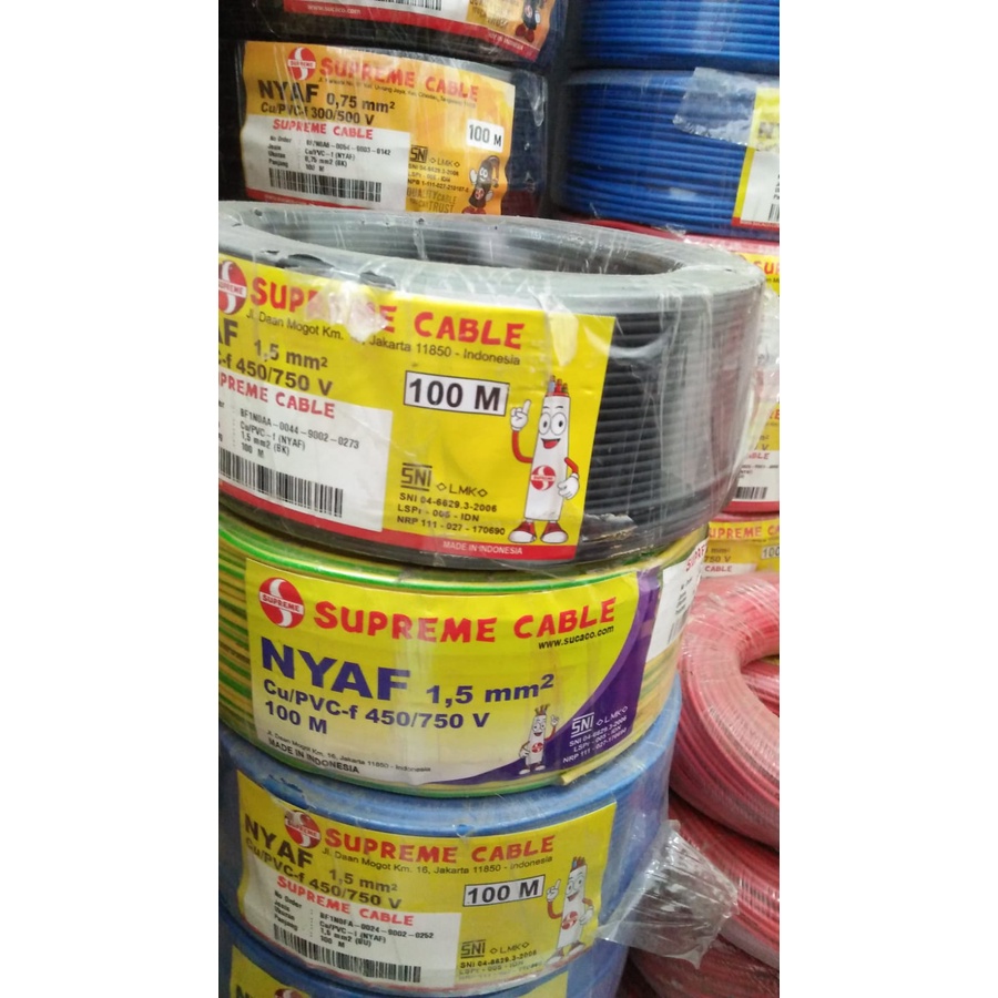 Jual Kabel Supreme NYAF 0,75/1,5/2,5 mm 100 Meter | Shopee Indonesia