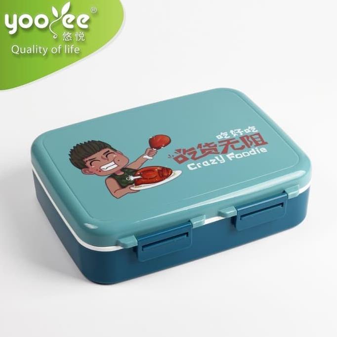 Jual Tempat makan Lunch box set Kotak Makan BPA Free Yooyee 615 Dengan ...