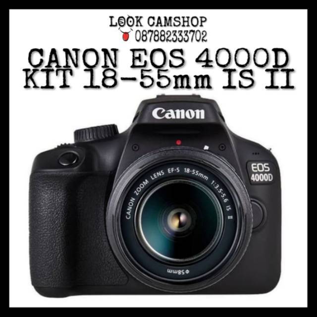 Jual KAMERA DSLR CANON EOS 4000D 4000 D KIT 18-55mm IS II | Shopee ...