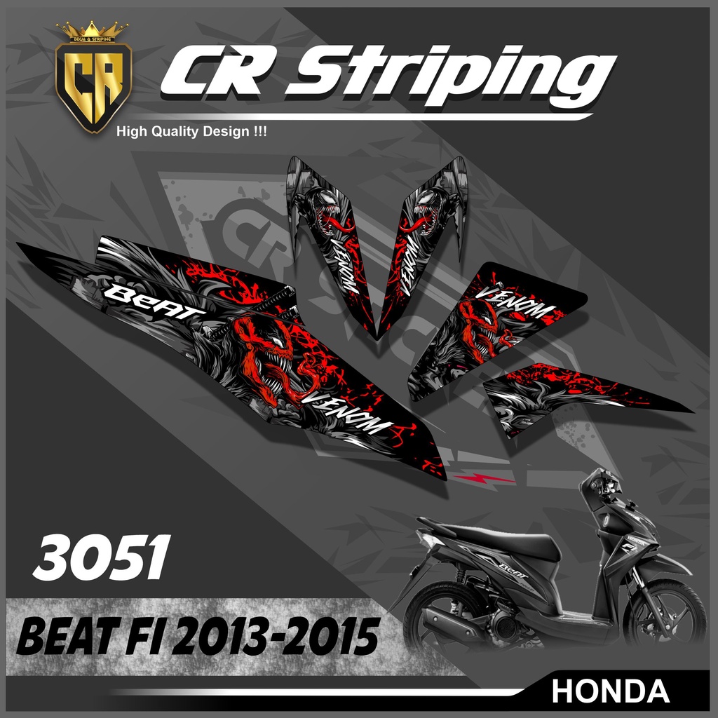 Jual Sticker Striping Beat 2013 2014 2015 Fi Striping Skotlet Beat Lama ...