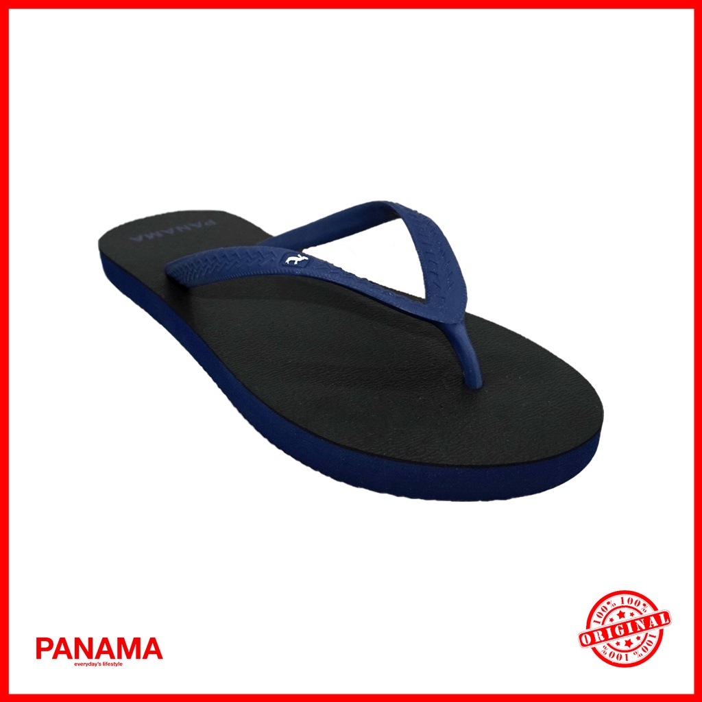 Jual Panama Mono Female MCF04 Black Navy Sandal Karet Wanita Sendal ...