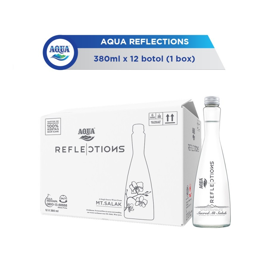 Jual AQUA Reflections Still 380ml x 12 botol (1 Dus) | Shopee Indonesia