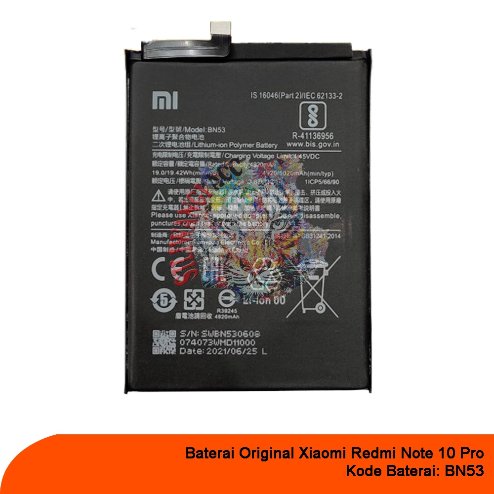 Jual Baterai Redmi Note 10 Pro Original BN53 | Shopee Indonesia