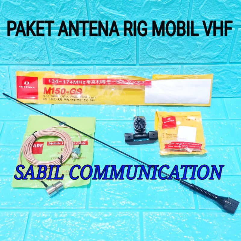 Jual PAKET ANTENA MOBIL VHF M150 GS PAKET ANTENNA RADIO RIG MOBIL VHF ...