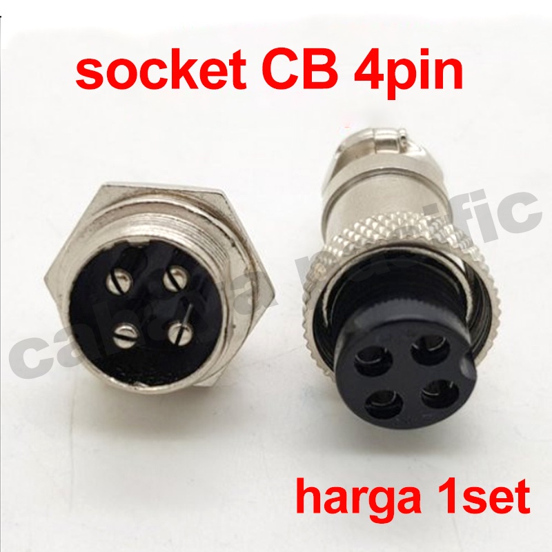 Jual jeck jek Jack jak CB 4P Konektor CB 4pin Soket jack connector 4P Pin | Shopee Indonesia