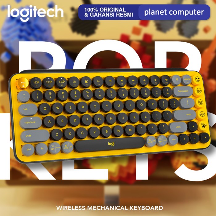 Jual Keyboard Logitech POP Keys Wireless Mechanical Emoji Keyboard ...