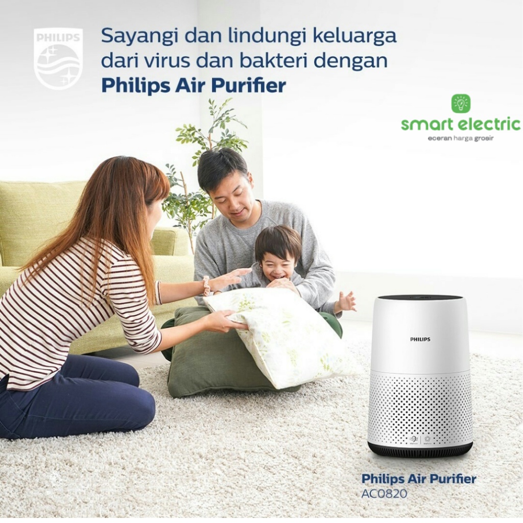 Jual Philips Air Purifier AC0820/20 Garansi Resmi Penjernih Udara ...