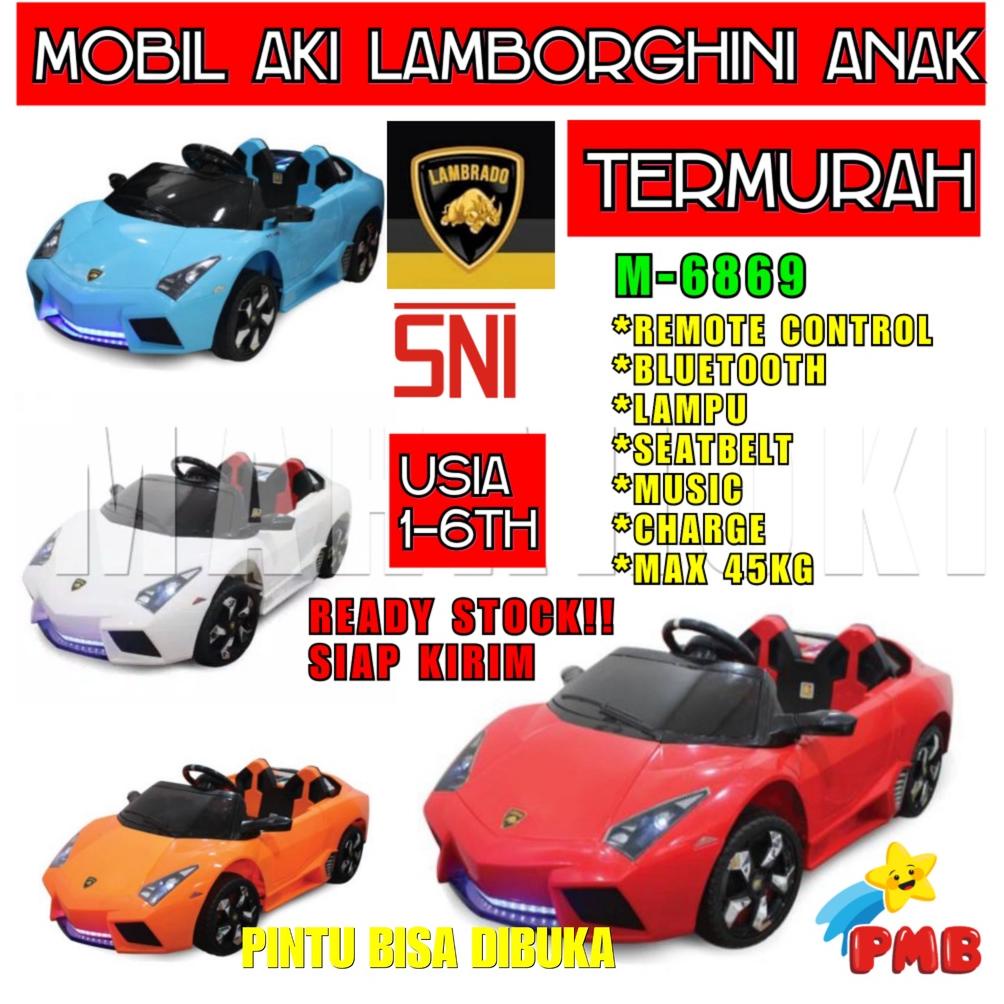 Jual Mobil Aki Mainan Anak Pmb M-6869 Lambrado Lamborghini Mobilan ...