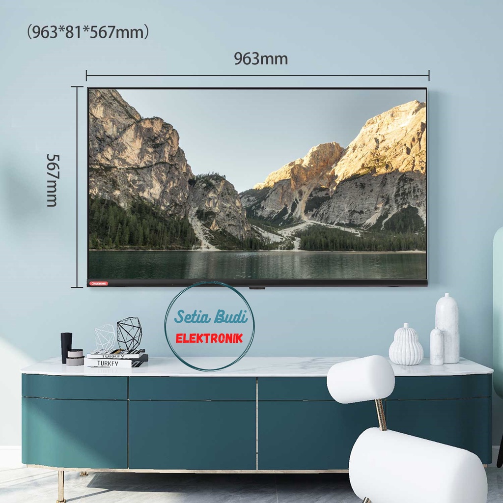 Jual CHANGHONG LED TV 43 INCH SMART ANDROID FRAMELESS 43H7 NETFLIX ...