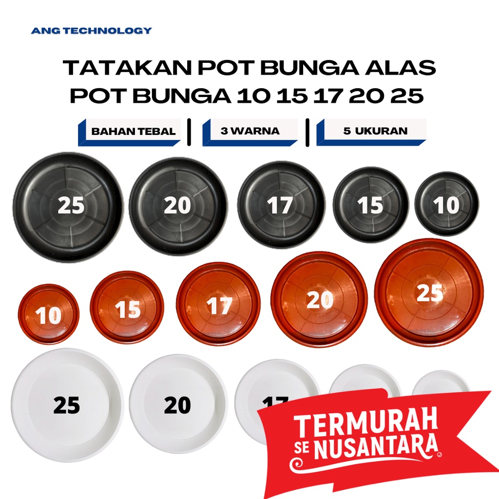 Jual TATAKAN POT BUNGA - TATAKAN ALAS POT TANAMAN 10 15 17 20 25 ANG ...