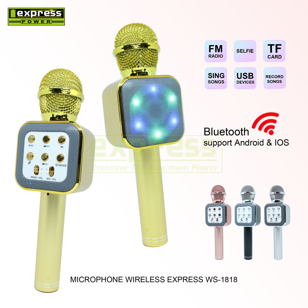 Jual MICROPHONE WIRELESS EXPRESS WS-1818 | Shopee Indonesia
