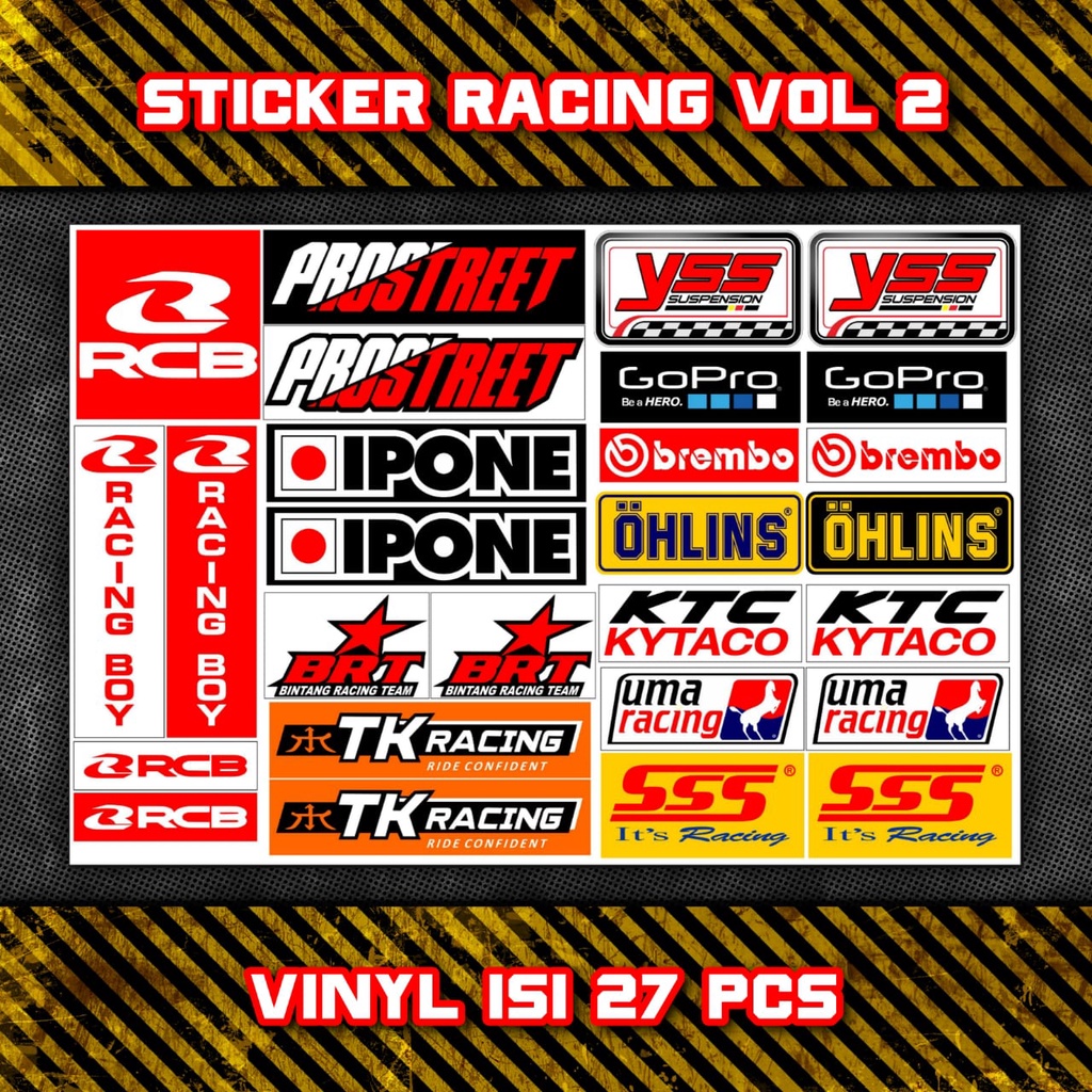 Jual Stiker Motor Stiker Racing Pack Sponsor | Shopee Indonesia