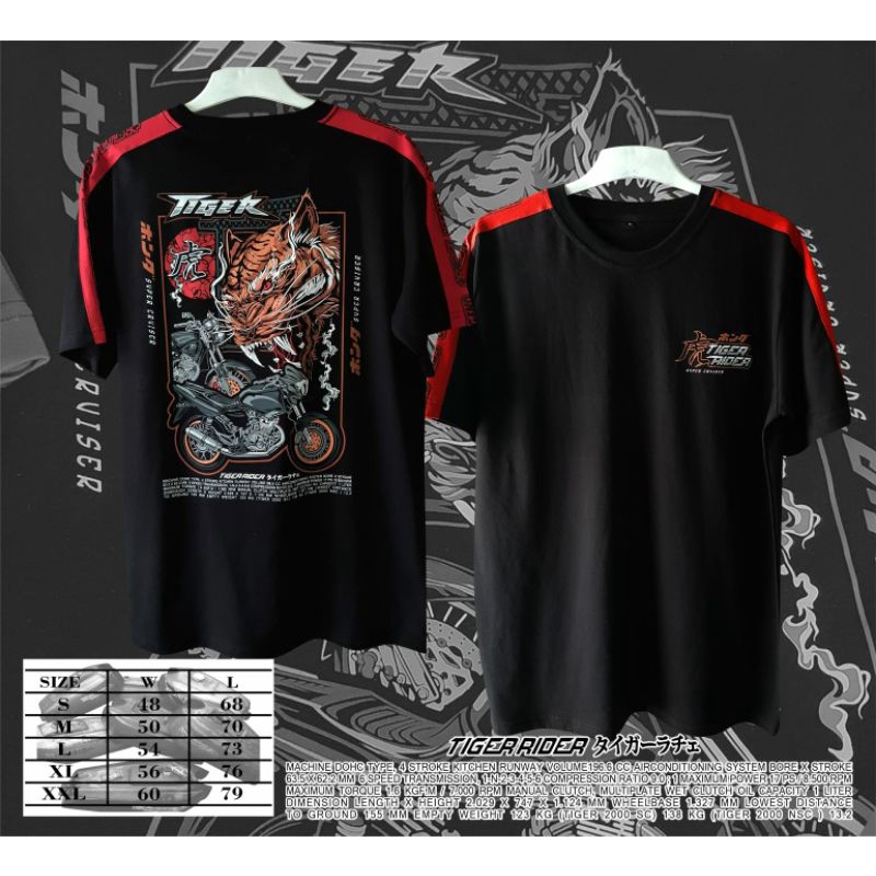 Jual kaos tiger baju T-shirt atasan pakaian pria honda gank rosok cb gl max gl100 gl200 mp tiger ...
