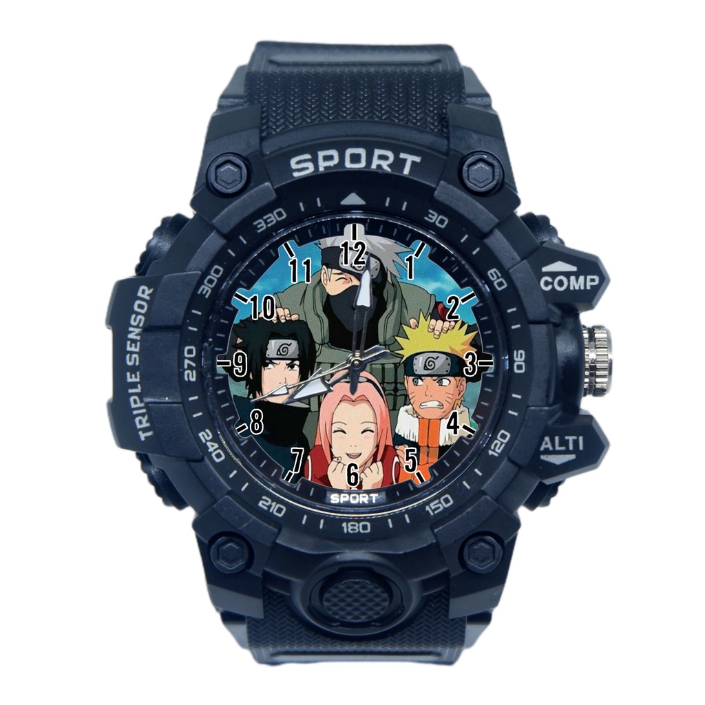 Jual Jam Tangan Sport Anak Laki Laki Naruto Shippuden Anti Air | Shopee ...