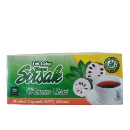 Jual Teh Celup Daun Sirsak Herbal 60g Kencon Sari (20 tea bag @3g) | Shopee Indonesia