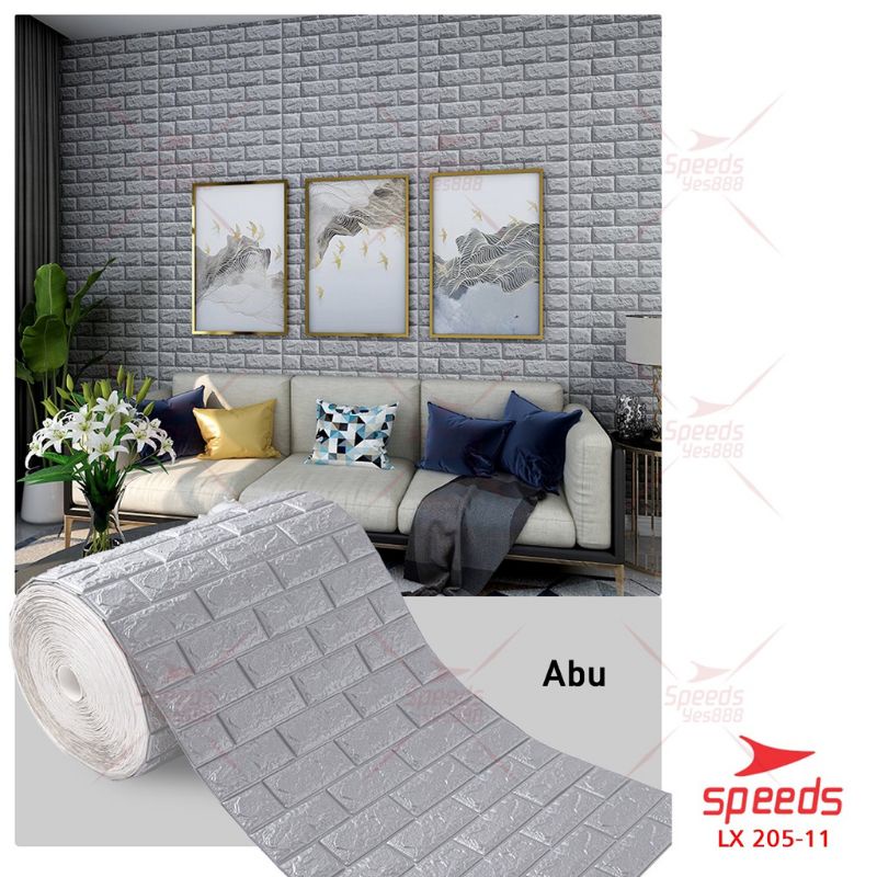Jual WALLPAPER ROLL 3D BATU BATA TIMBUL WALLFOAM BATU BATA WALLPAPER ...