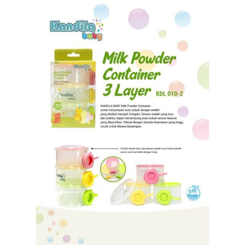 Jual Kandila Milk Powder Container 3Layer - Wadah Tempat Susu Formula ...