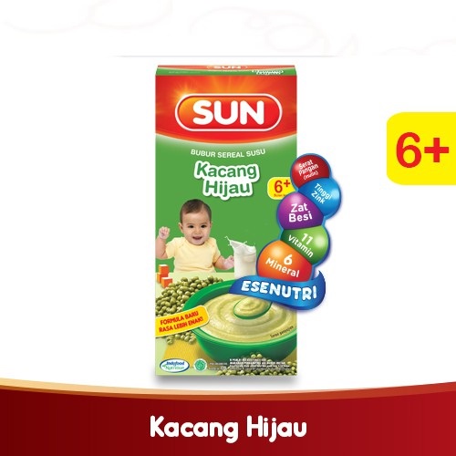 Jual SUN Bubur Sereal MPASI 120 gr Susu Beras Merah /Kacang Hijau / Sup ...