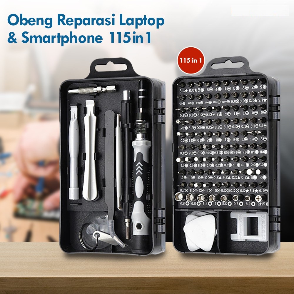 Jual Obeng Set 115 in 1 obeng hp Multifungsi Alat Bongkar Mini Precision Untuk Smartphone Laptop ...