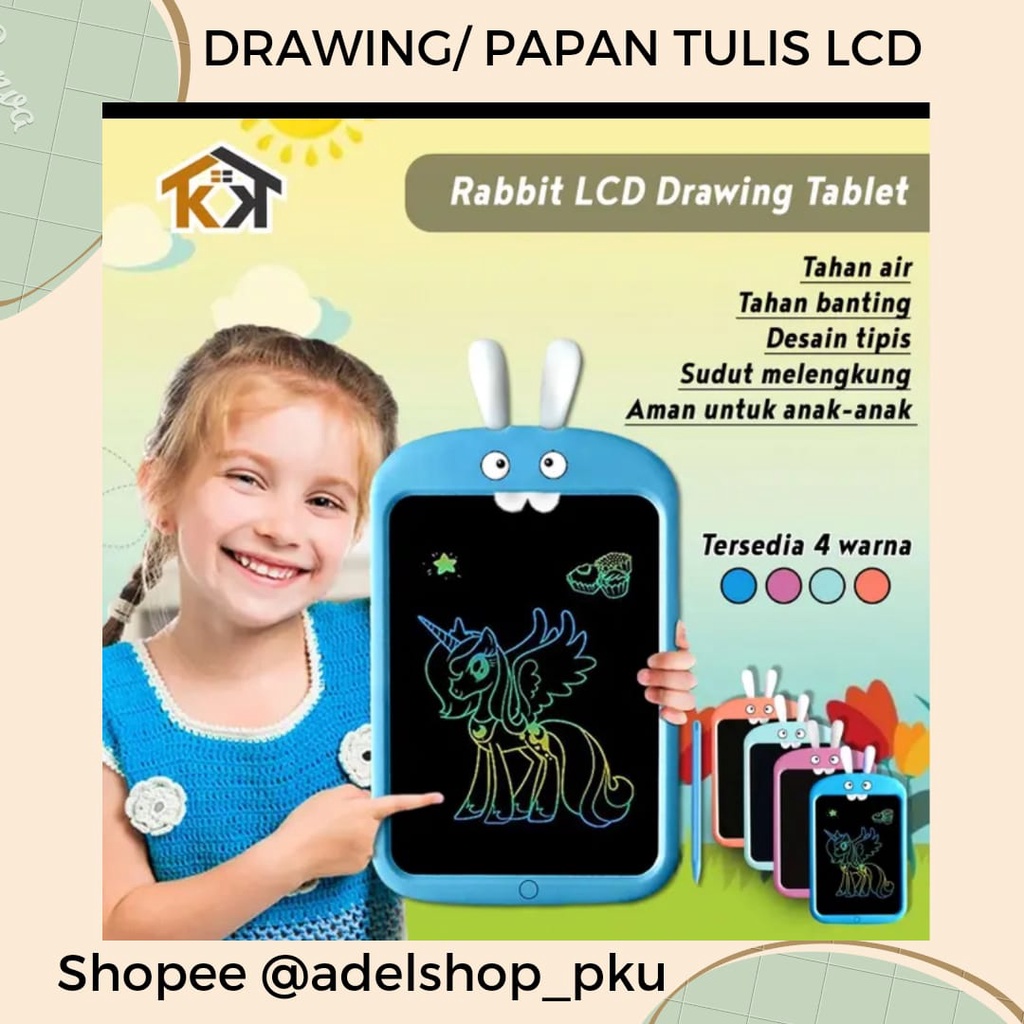 Jual (COD) Papan Tulis/ Bright Crown LED Writing Tablet / Drawing Pad ...