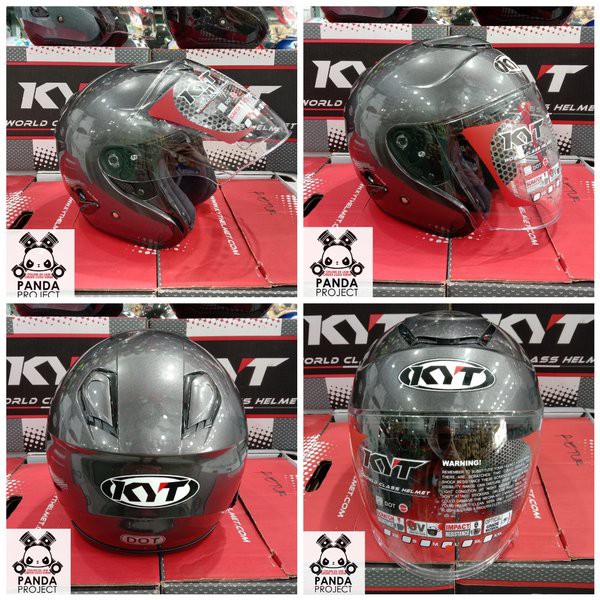 Jual Helm KYT Kyoto GUNMETAL Kyt Original Best Quality | Shopee Indonesia