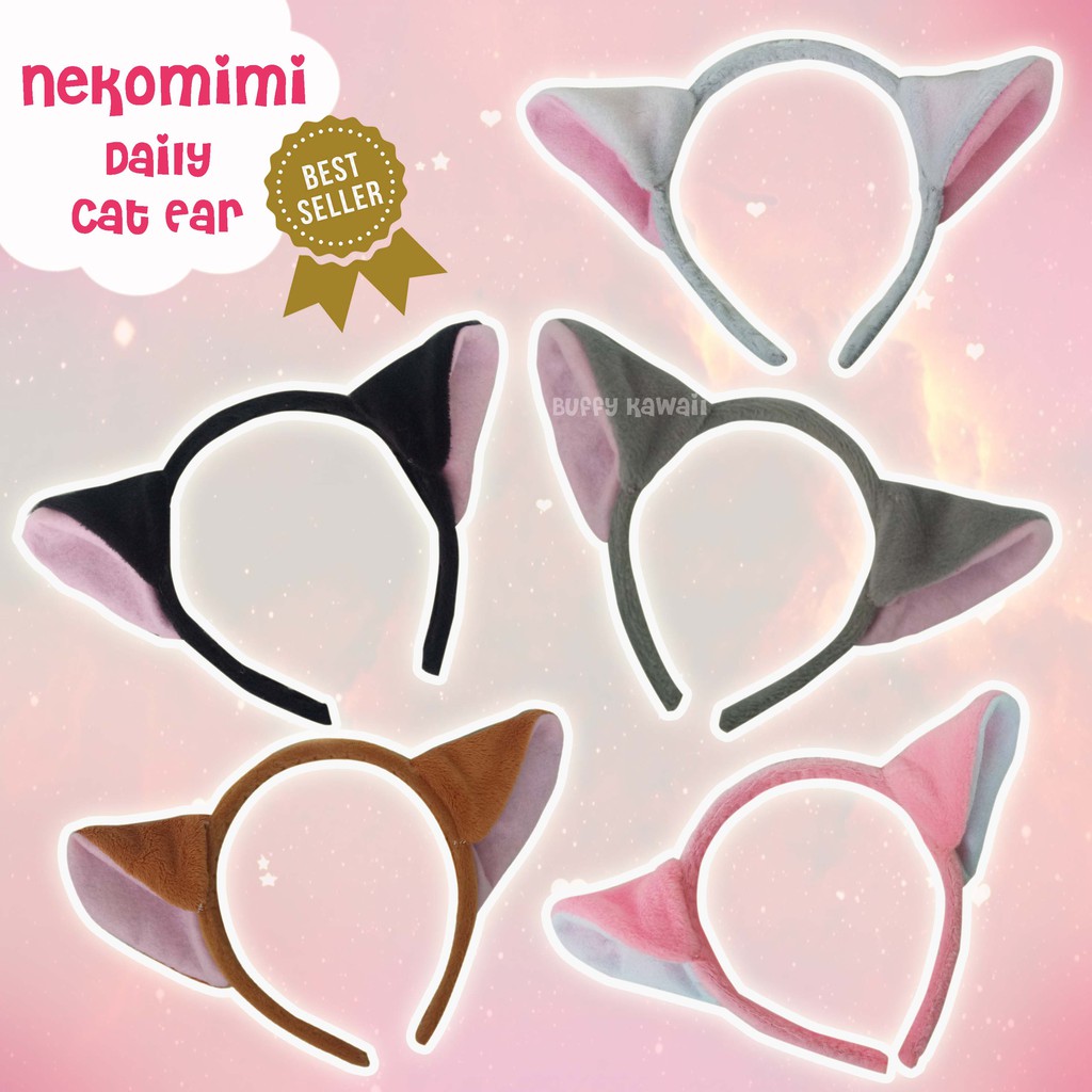 Jual Bando kucing polos nekomimi velboa neko cosplay cat ears simple ...