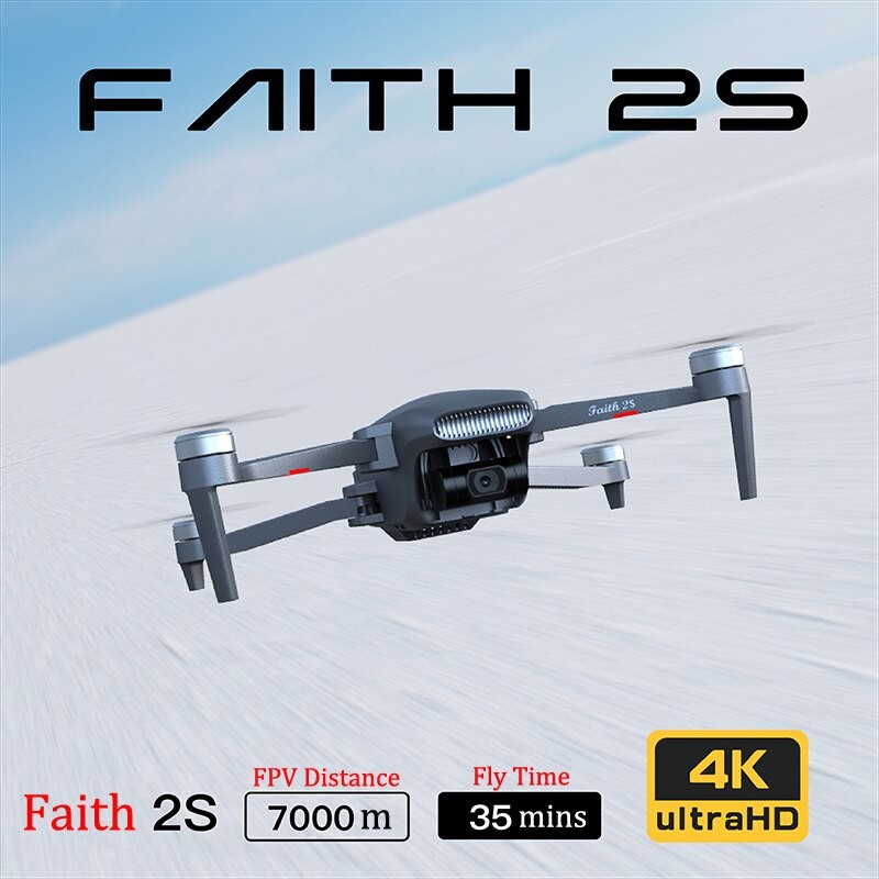 Jual C-FLY Faith 2S 3-axis Gimbal 4K HD Camera 5KM FPV Drone GPS 35min ...