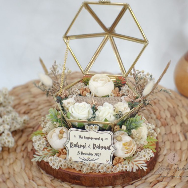 Jual KOTAK CINCIN TUNANGAN LAMARAN PERNIKAHAN / RING BOX TERARIUM ...