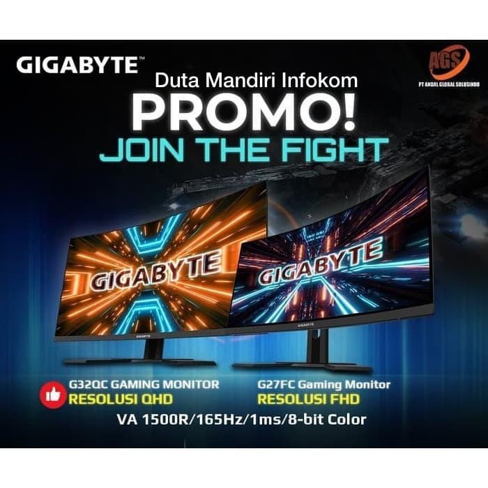 Jual Gigabyte Aorus G32QC 32 Inch Curve - QHD 2K 165Hz 1ms Gaming ...