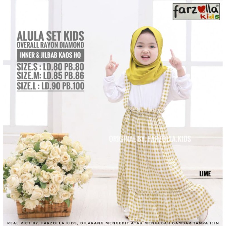 Jual Alula Set Kids Overall original FARZOLLA KIDS 3 in 1 (inner ...