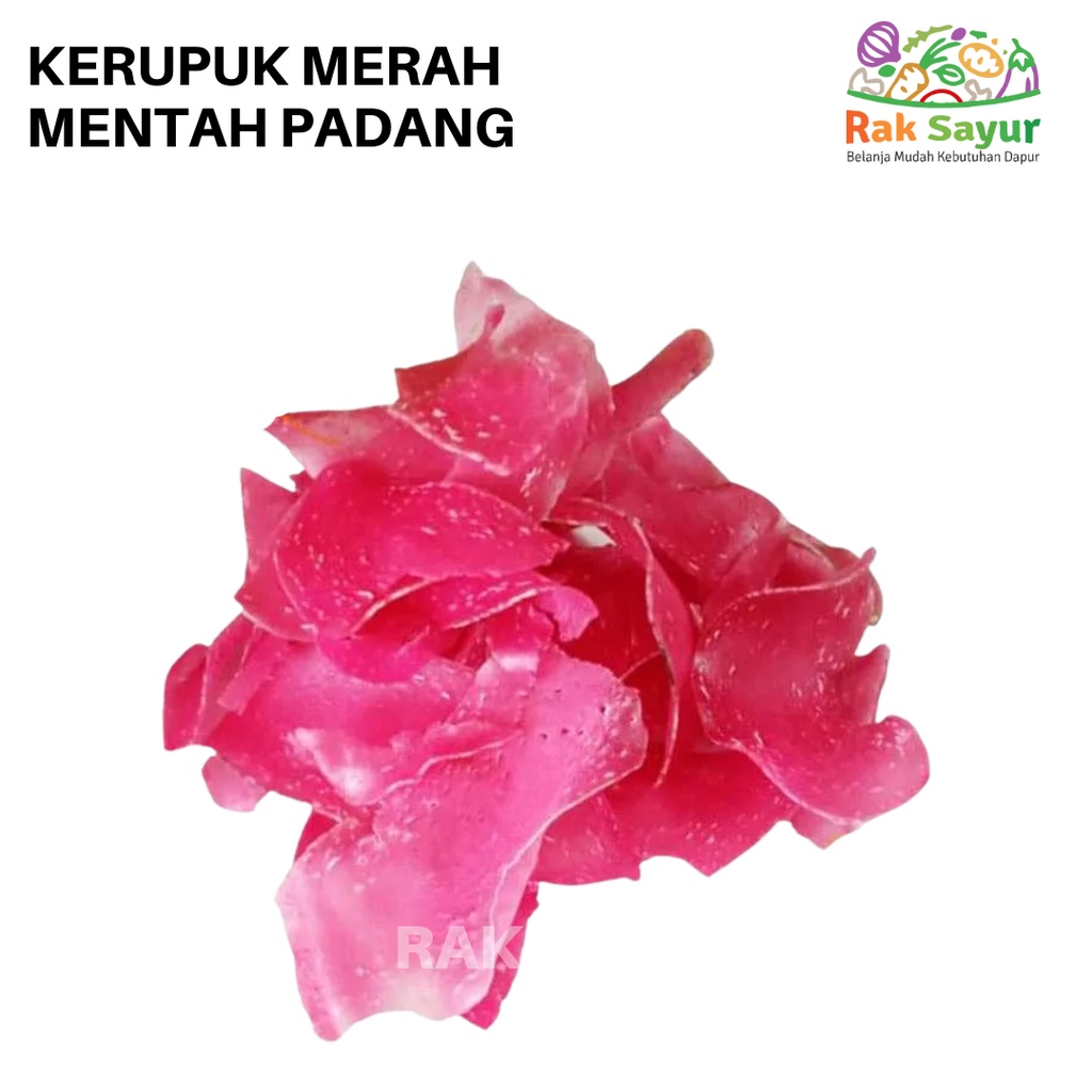 Jual Kerupuk Merah Mentah 250gr Lontong Nasigoreng Soto Asli Padang ...