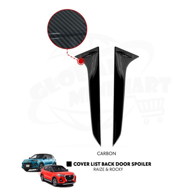 Jual Cover List Back Door Spoiler Toyota RAIZE GM | Shopee Indonesia
