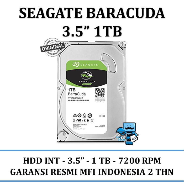 Jual HDD Internal SATA Seagate 3.5 Inch 1TB Barracuda - Garansi Resmi ...