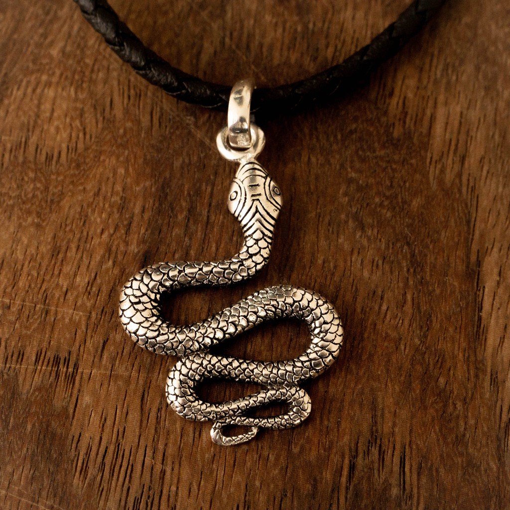 Jual Liontin Pria-Wanita Alloy Lapis Perak Vintage Ular Snake Kobra ...