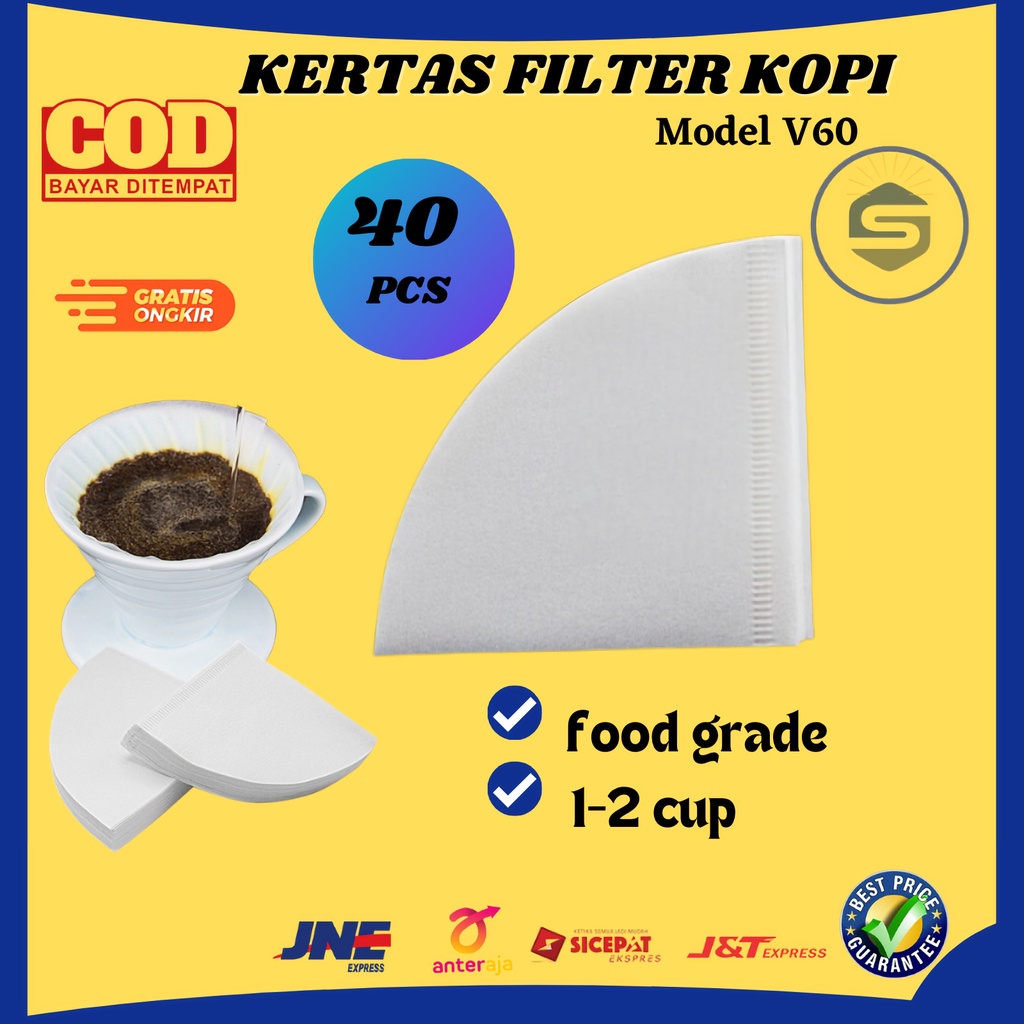 Jual Kertas Penyaring Saringan Filter Kopi Model V60 Drip Paper Coffee ...