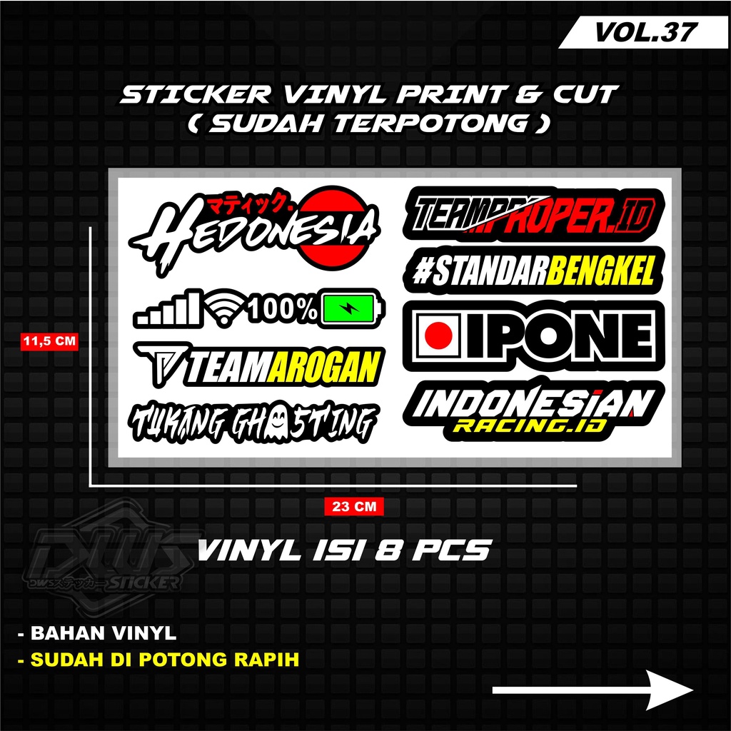 Jual Stiker Print Cut Stiker Motor Stiker Racing Sticker Motor | Shopee ...