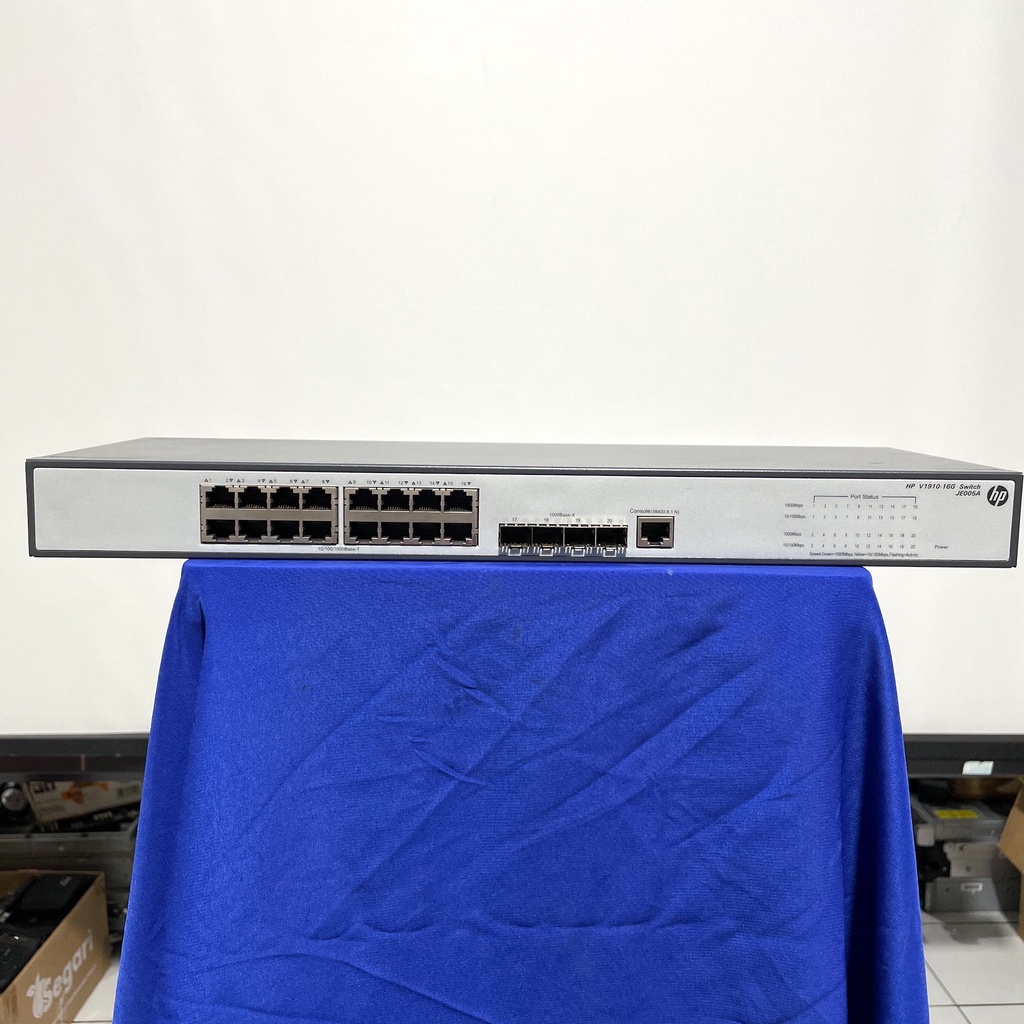 Jual switch hub hp v1910 16g 16 port gigabit 4 sfp web base manage ...