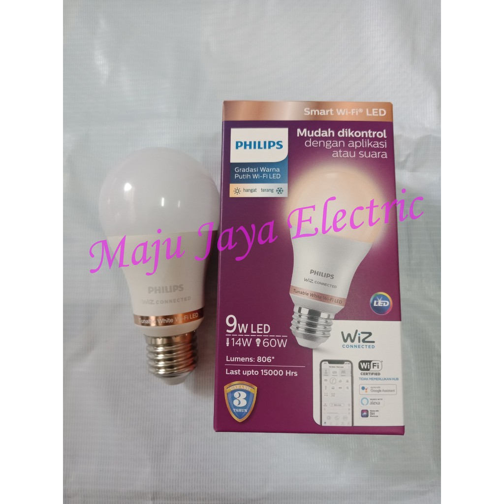 Jual Lampu Smart Wifi LED Philips 9 W Watt Tunable White Gradiasi Putih ...