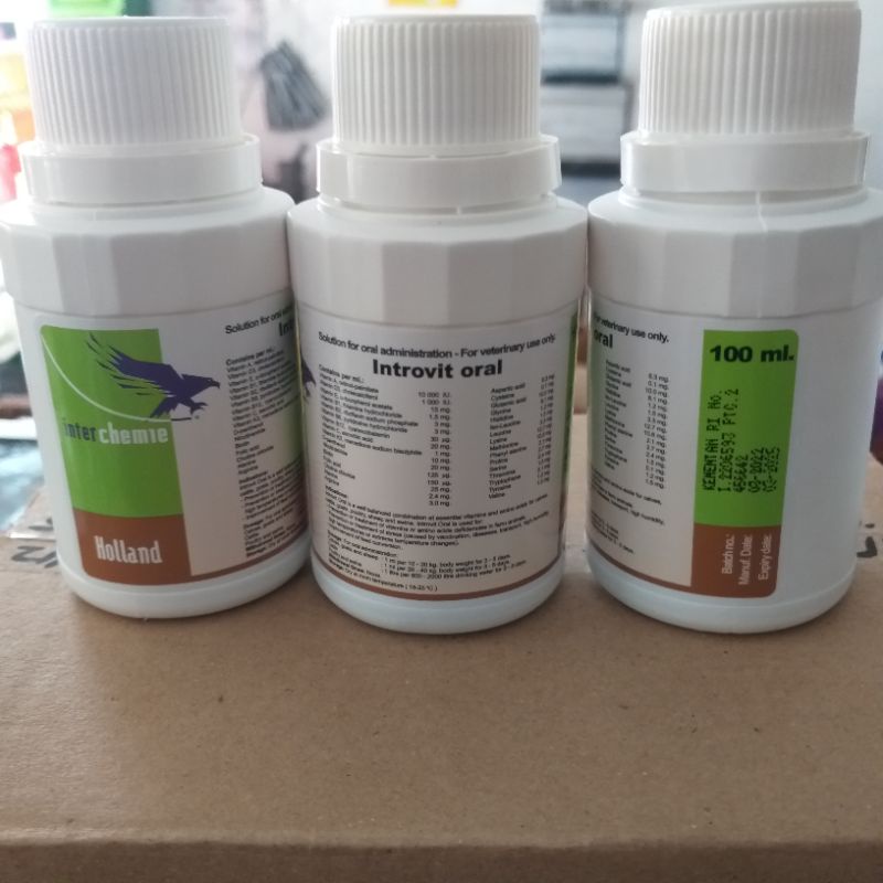 Jual introvit oral 100 ml multivitamin dan asam amino ternak | Shopee Indonesia