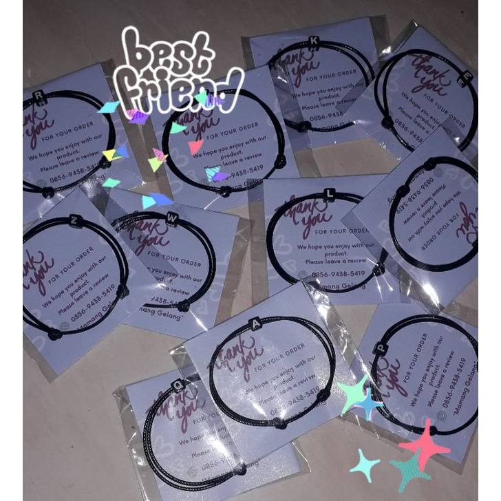 Jual gelang inisial / gelang huruf inisial nama | Shopee Indonesia