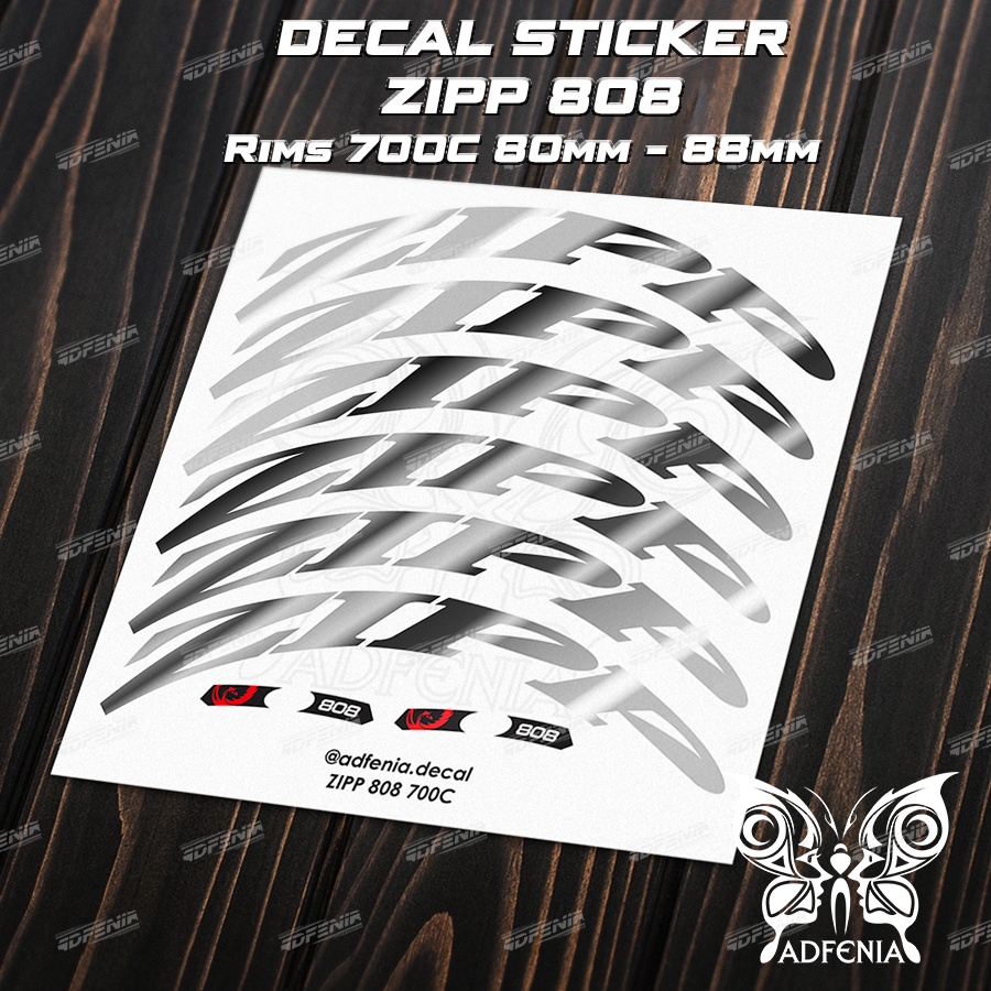 Jual Stiker Decal Rims Zipp 808 Road Bike Fixed Gear 700c | Shopee ...