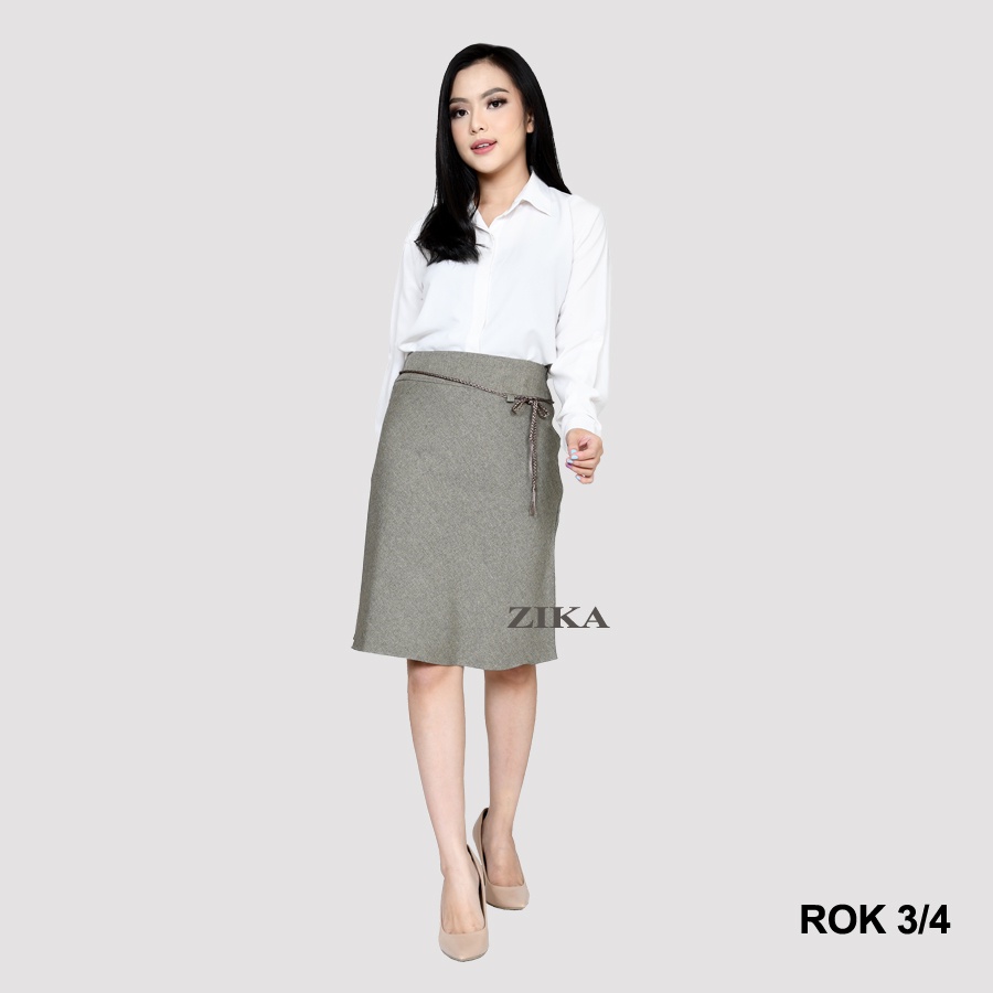 Jual rok hitam kerja kantor pendek wanita dewasa jumbo androk 78 A line ...